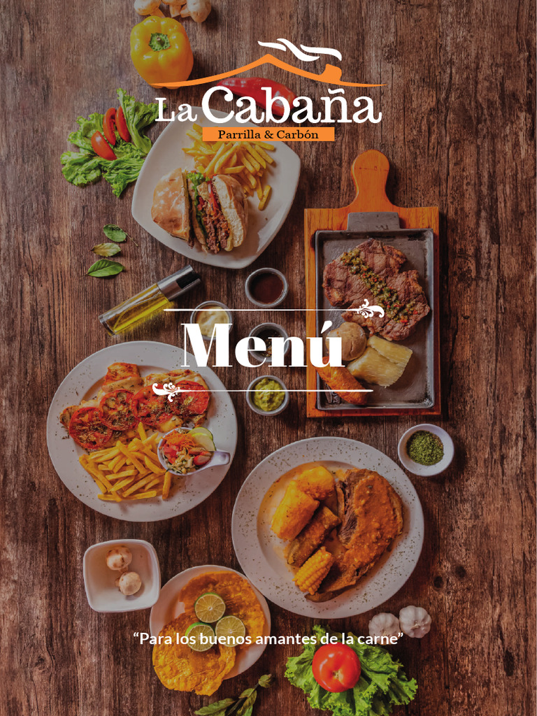 Menú La Cabaña | PDF | Cocinando | Carne