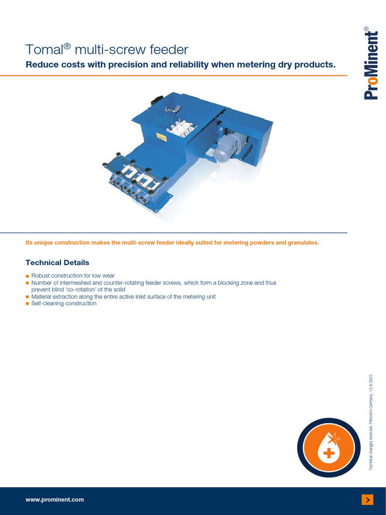 Tomal® Multi-Screw Feeder Overview | PDF