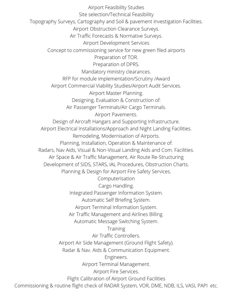 Airport Feasibility Study Overview | PDF | Airport | Air Traffic Control
