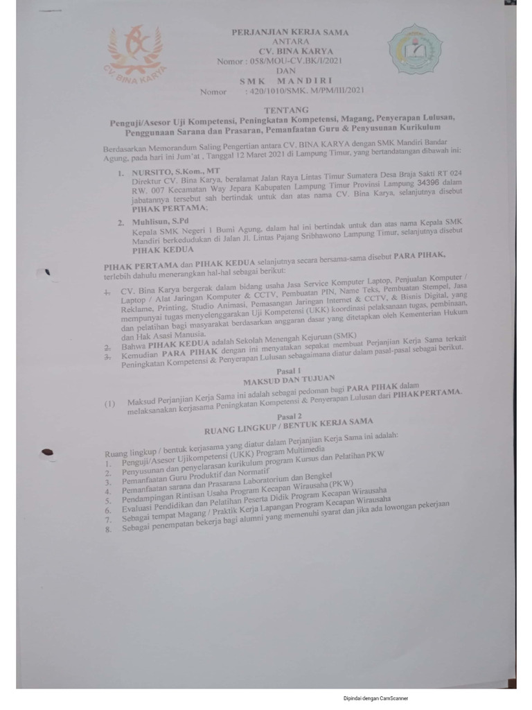 Mou BKM | PDF