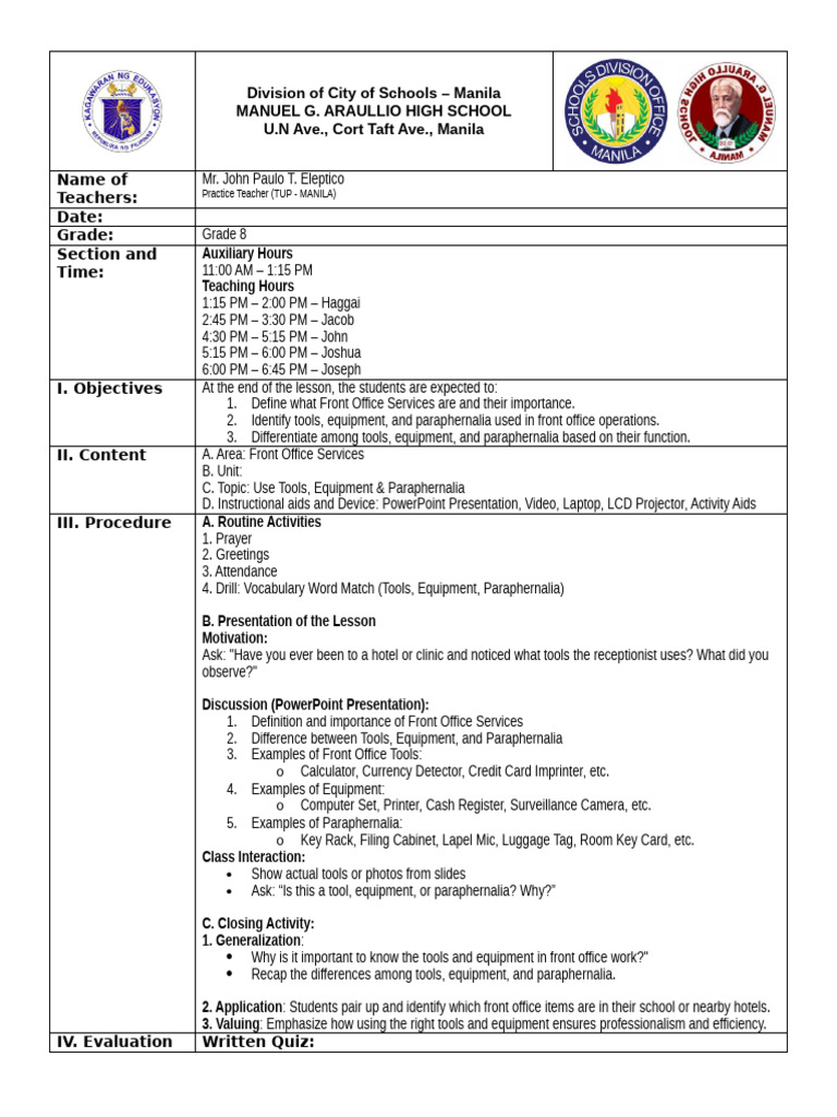 FOS-Use Tools, Equipment & Paraphernalia | PDF