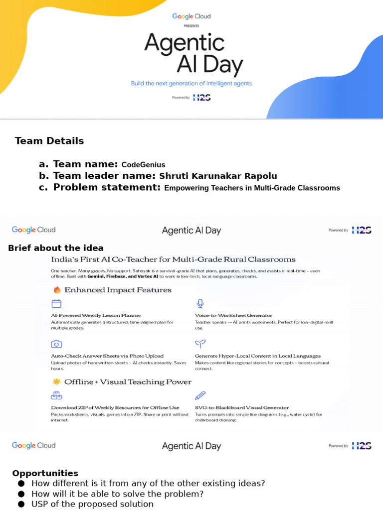 Idea Submission Deck - Agentic AI Day | PDF