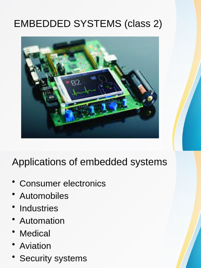 Applications of Embedded Systems | PDF