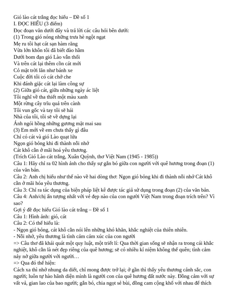 Gió Lào Cát Trắng | PDF