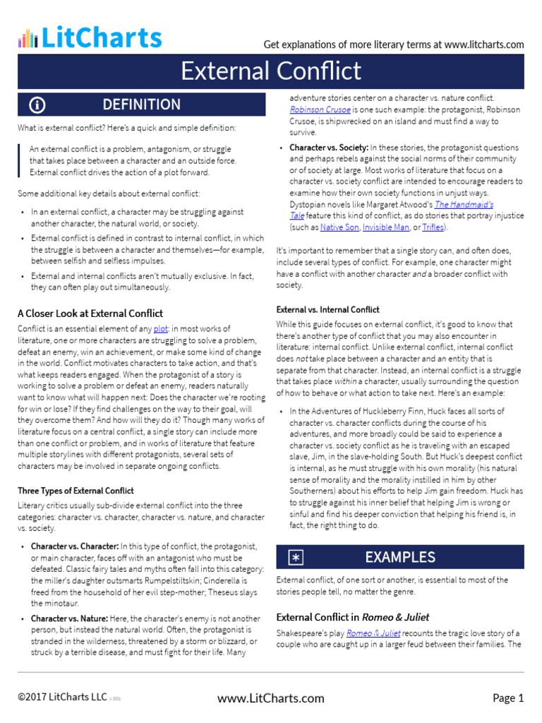 External Conflict LitChart | PDF | Huckleberry Finn