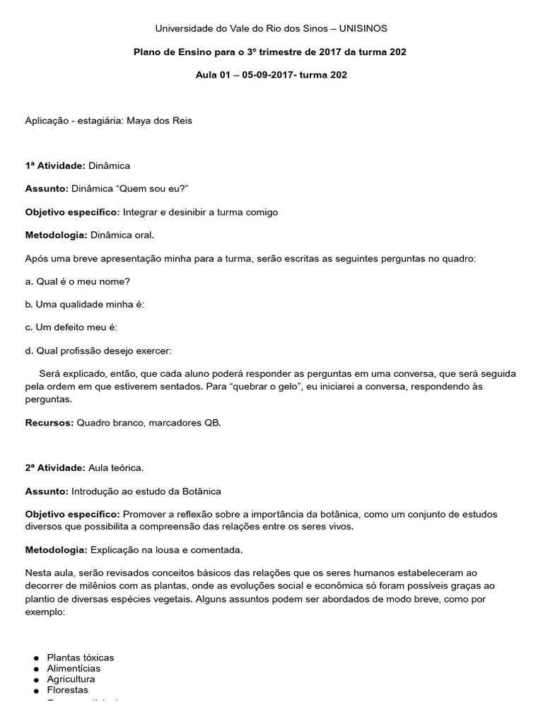 AULA 01 - 202 - Plano - de - Aula - Doc - 20250809 - 040140 - 0000 | PDF