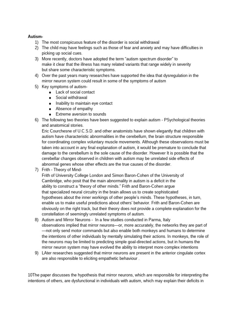 Understanding Autism Spectrum Disorder | PDF | Theory Of Mind | Autism