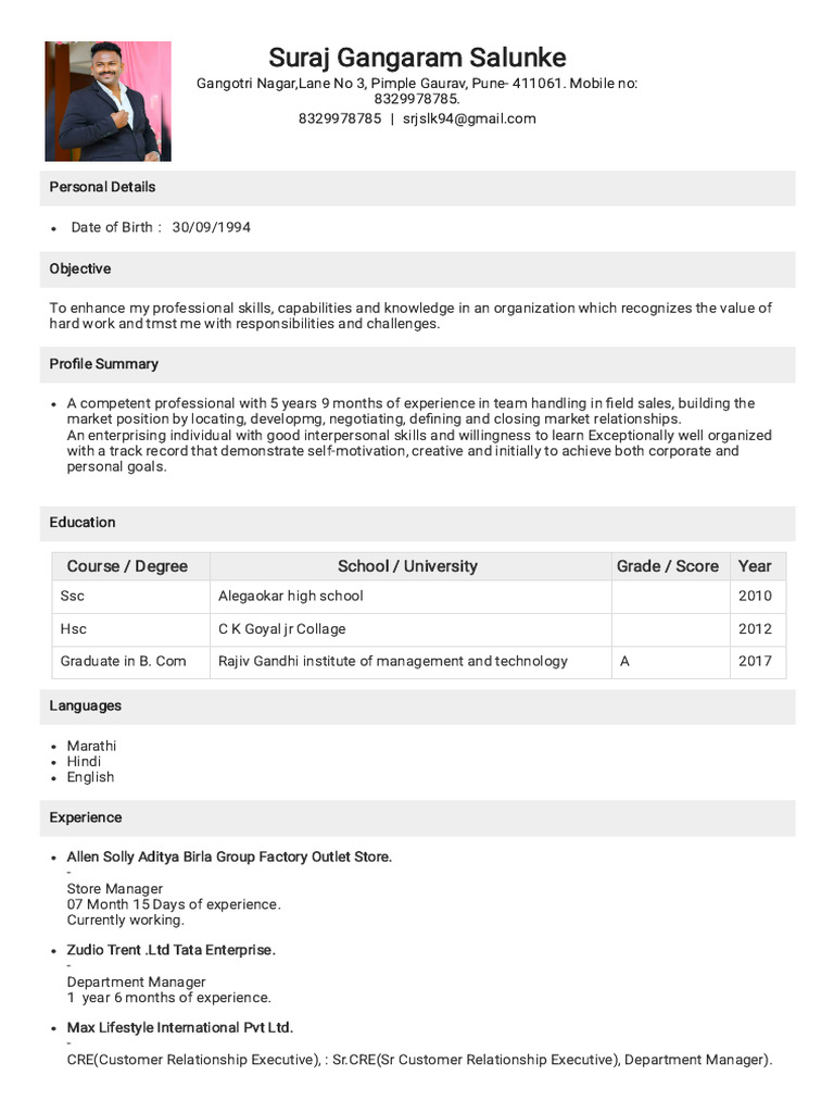 Intelligent CV Document | PDF | Cognition | Business