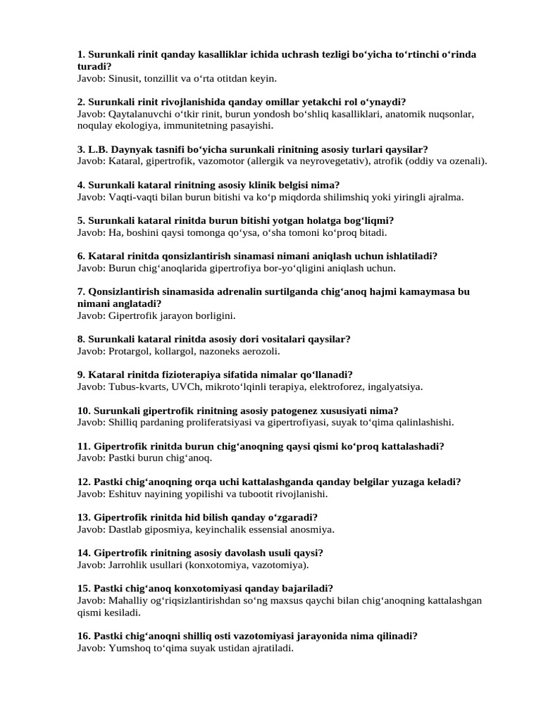 surunkali rinit | PDF