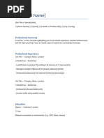 Tabular Resume | PDF