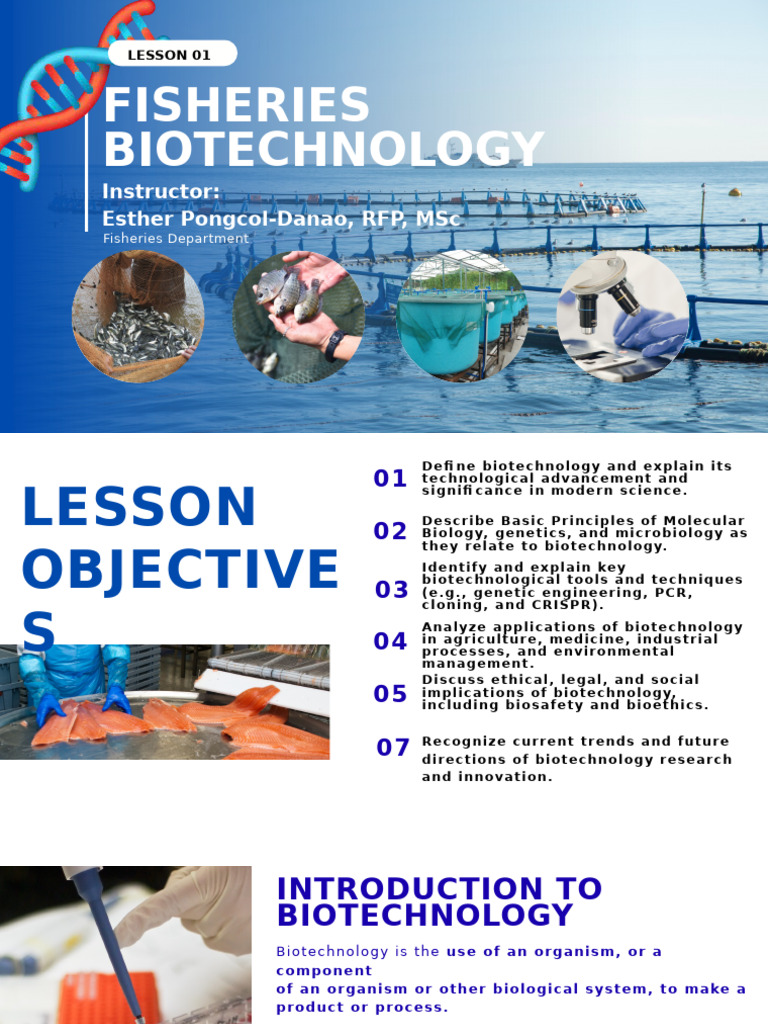 Fisheries Biotechnology - Lesson 1 | PDF | Antiviral Drug | Selective ...