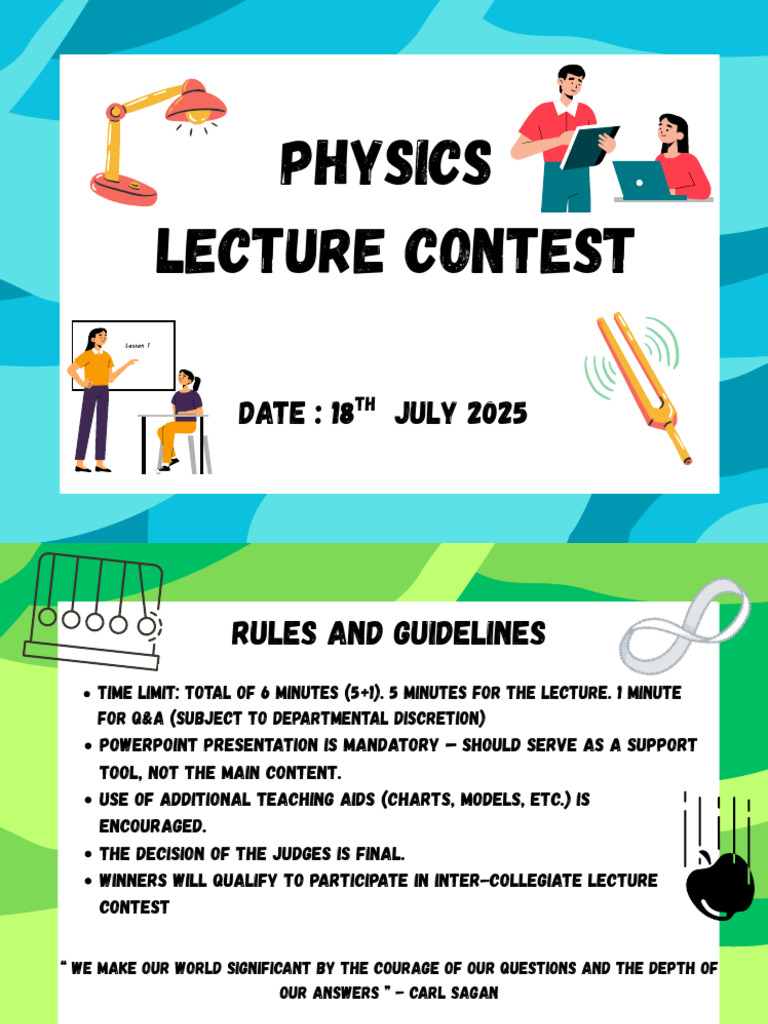 Physics Lecture Contest Guidelines 2025 | PDF