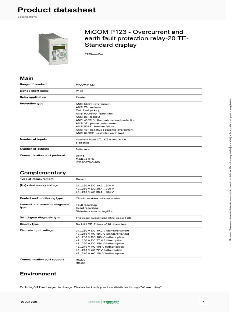 MiCOM P123 Relay Wiring Guide | PDF | Power Supply | Power Engineering