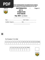 121-1-Kcse Maths Pp1 2025 Ms | PDF | Area | Mathematics