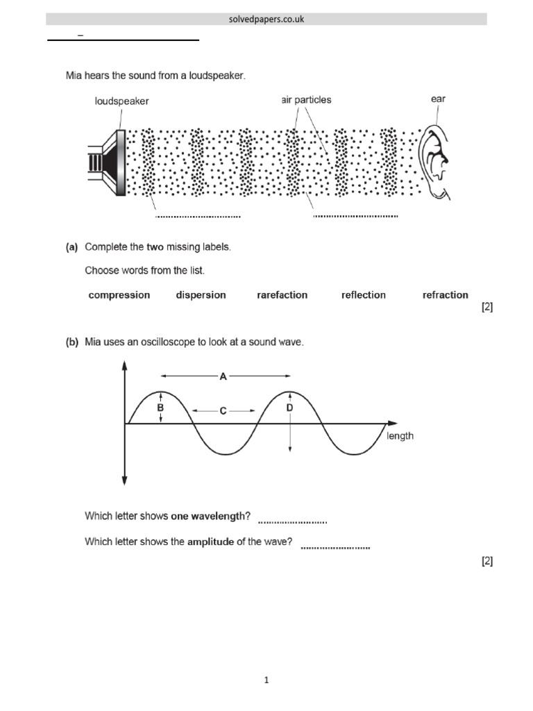 Sound Physics Checkpoint Papers Analysis | PDF | Sound | Waves