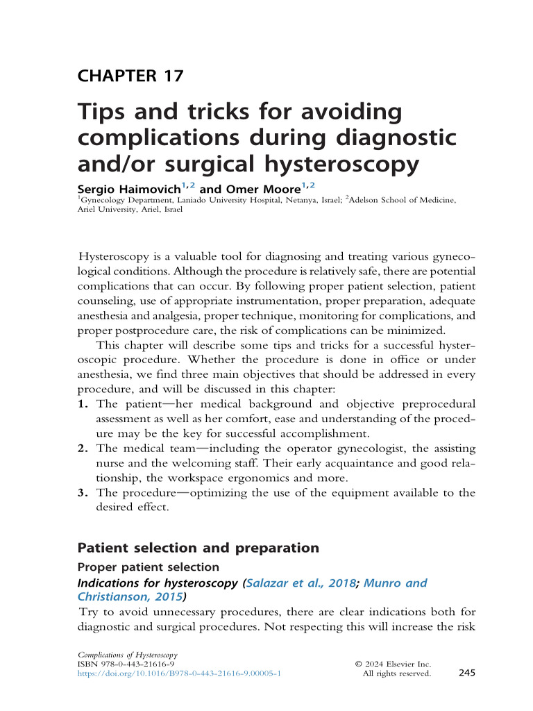 Chapter 17 Tips and Tricks For Avoiding Complications 2024 ...