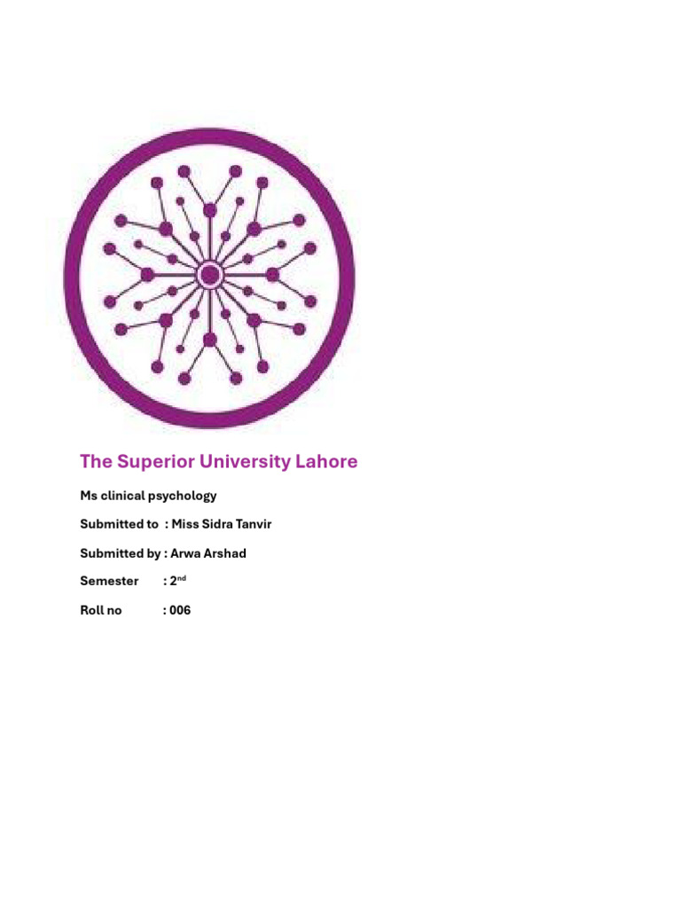 Assignment Miss Sidra Tanvir | PDF | Fear | Psychology