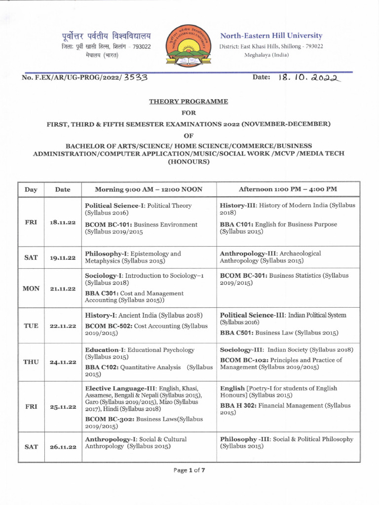 Theory odd-Semester-Examination | PDF
