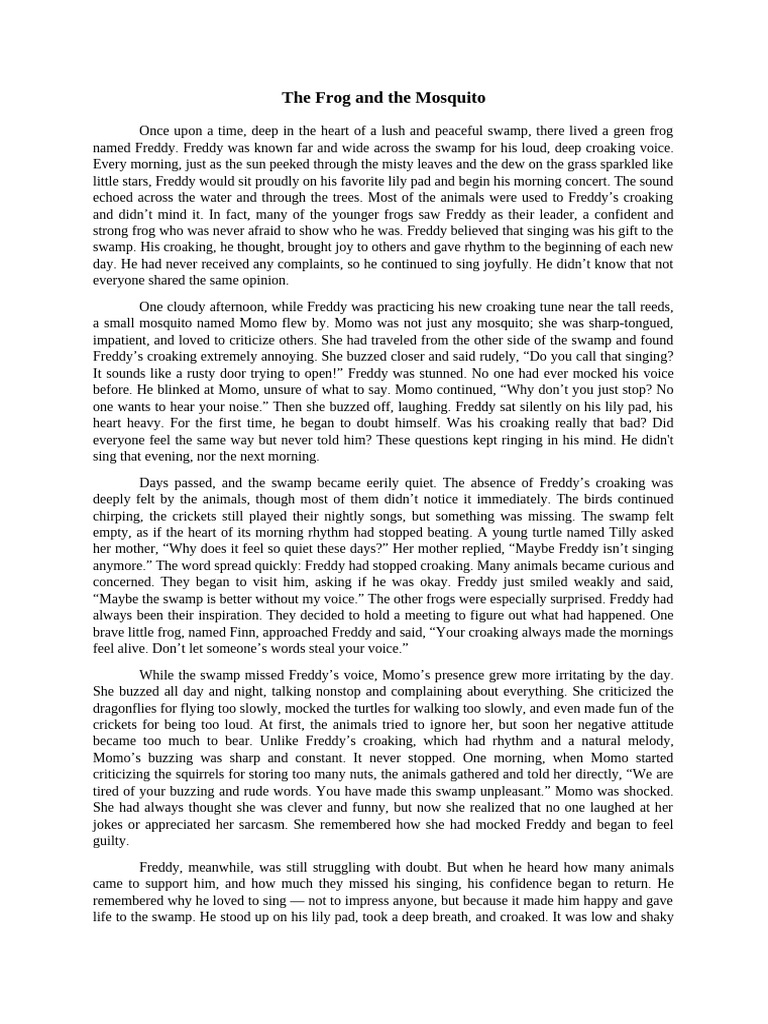 Assignment X Narrative Text Fable | PDF