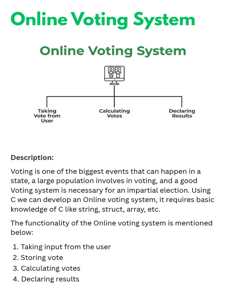 C Programming - Online Voting System | PDF | Computer Engineering | C++