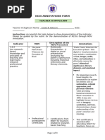MTI-NCOI Annotations Form | PDF | Learning | Annotation
