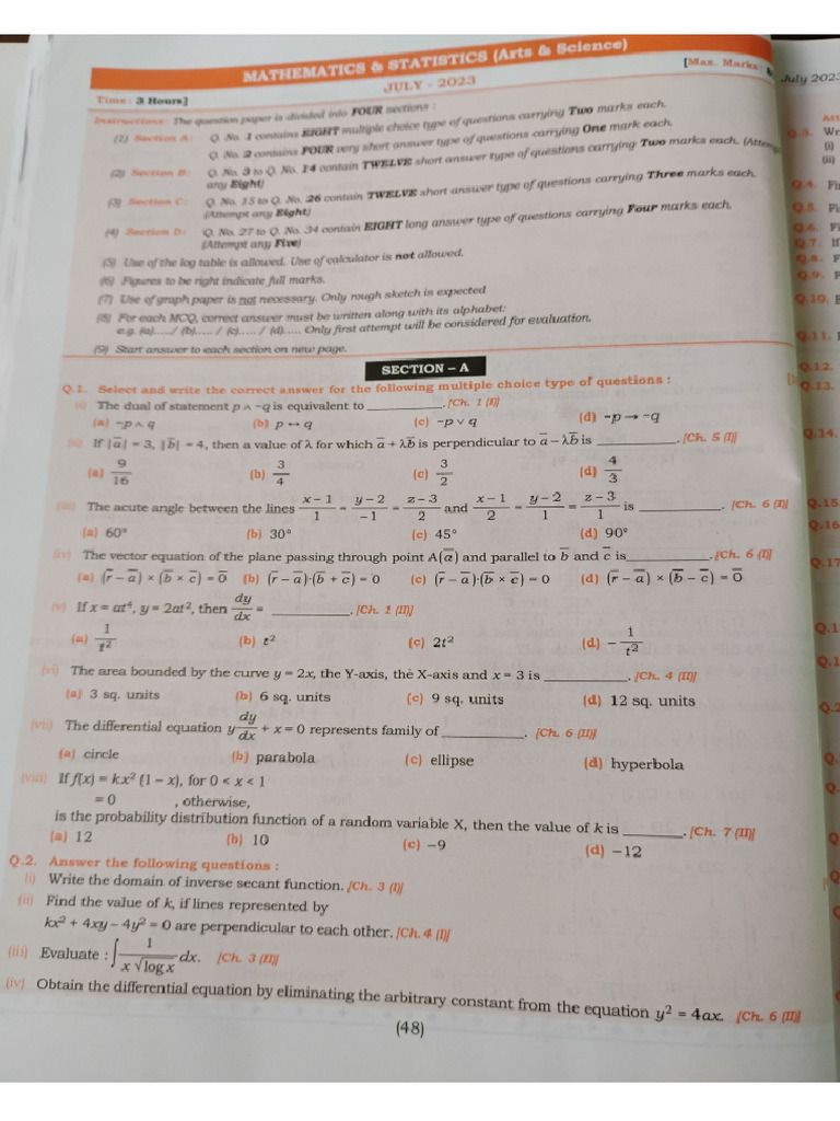 June 2023 Maths Question Paper | PDF