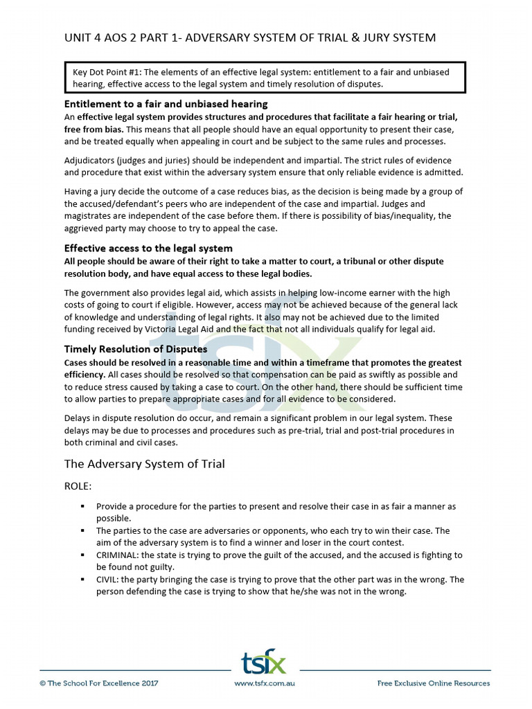 Adversary Trial System Overview | PDF | Burden Of Proof (Law ...