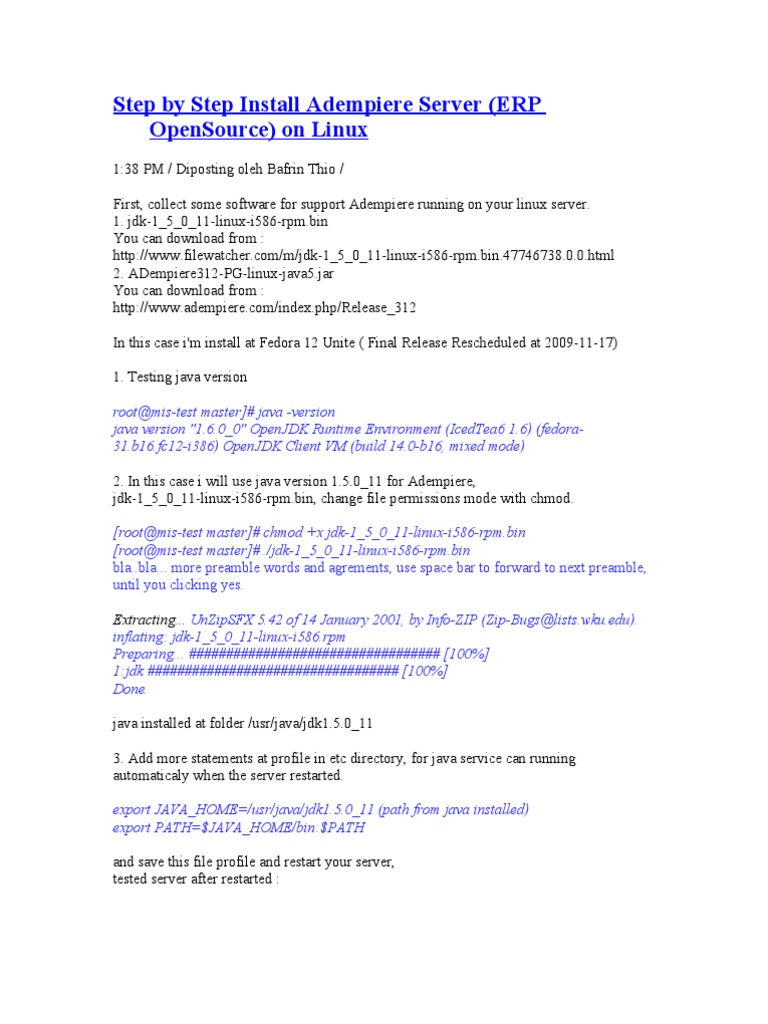 Step by Step Install Adempiere Server | PDF | Postgre Sql | Java (Programming Language)