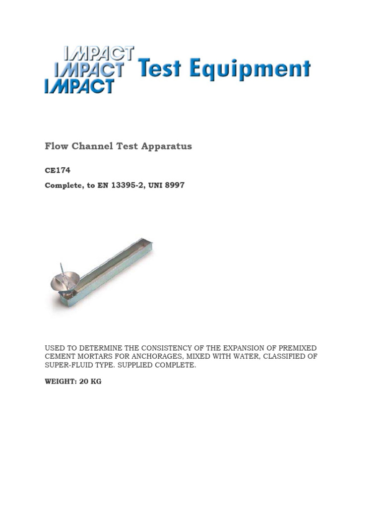 Flow Channel Test Apparatus - Impact | PDF
