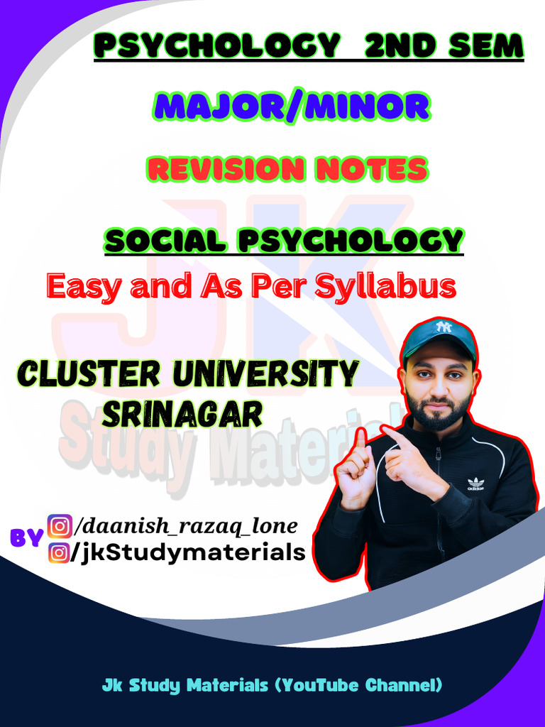 Social Psychology Notes for 2nd Semester | PDF | Attitude (Psychology ...