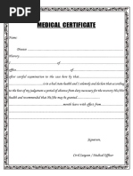 Cs Form 41 Medical Certificate | PDF | Health Sciences | Social Programs