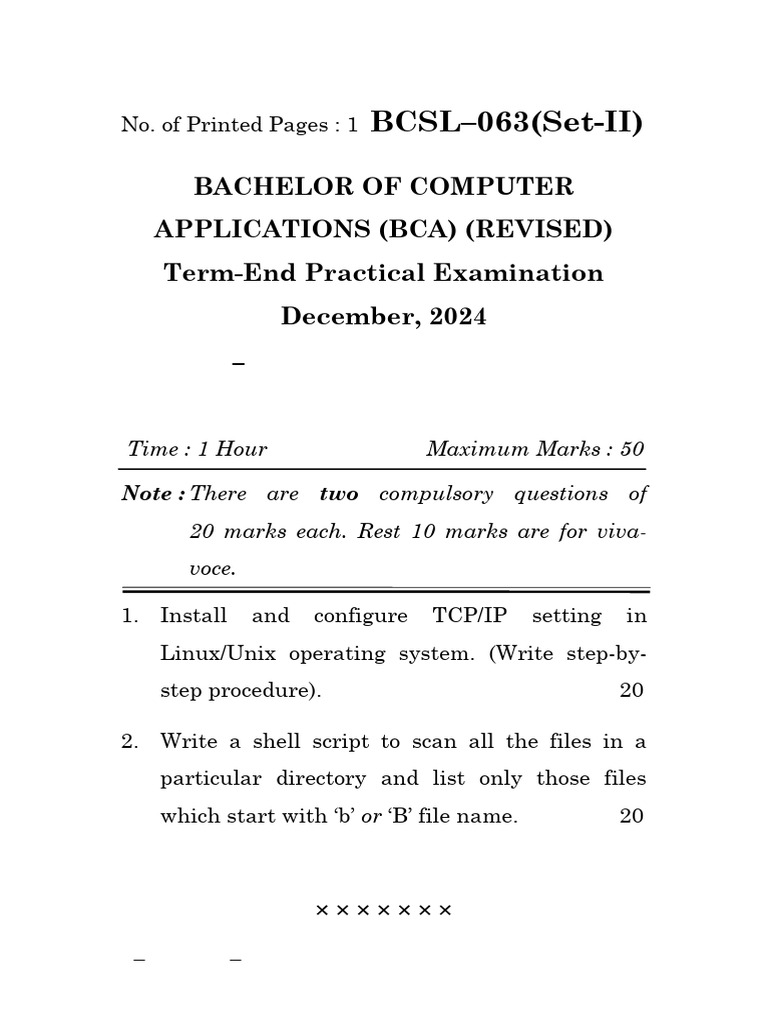 Operating System Lab Exam Guide | PDF