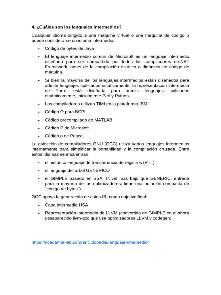 Cuáles Son Los Lenguajes Intermedios | PDF