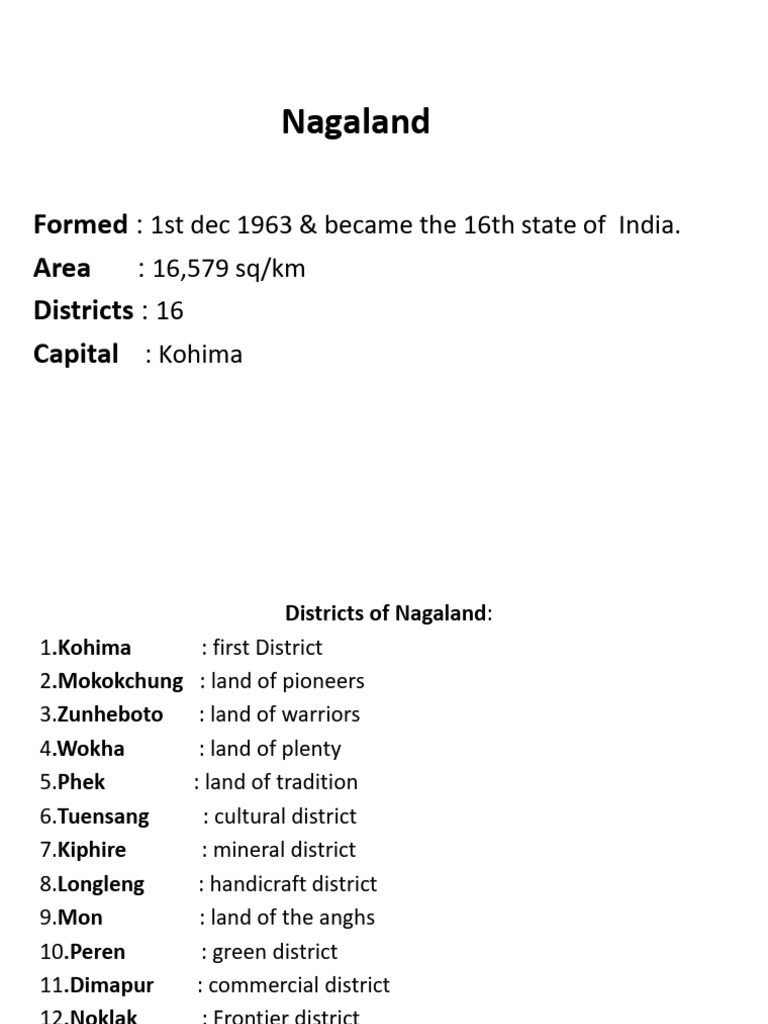Districts in Nagaland | PDF