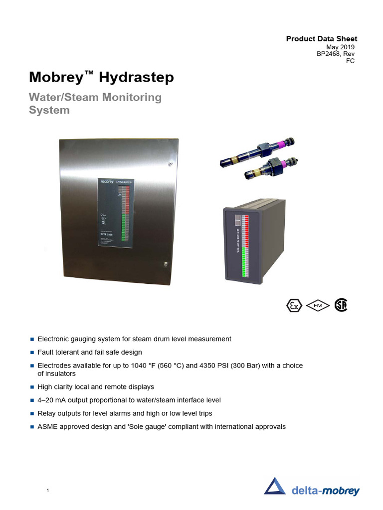 Mobrey Hydrastep Level Monitoring System | PDF | Relay | Power Supply