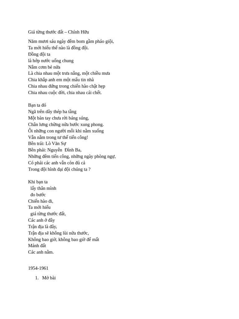 Bv. Gia Tung Thuoc Dat - Chinh Huu | PDF