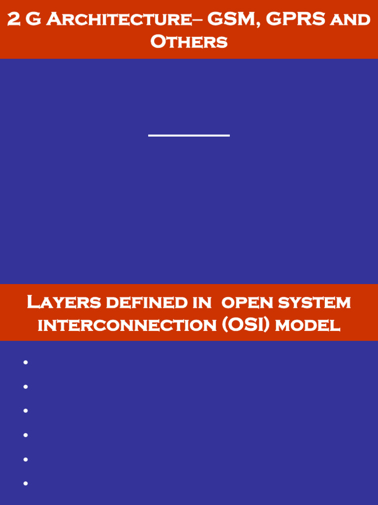 2G Architecture-GSM, GPRS and Others - Protocol Layers in GSM | PDF ...