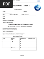 2024 Kcse Geography Paper 1 | PDF
