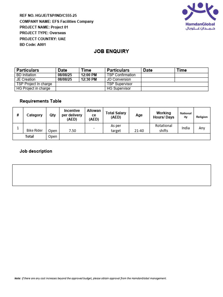 JE EFS Delivery Rider India UAE | PDF | Economies