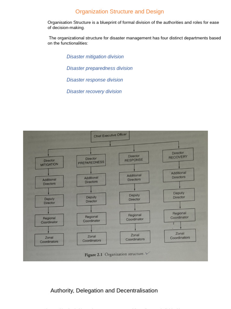 Disaster Management Organization Structure | PDF | Emergency Management ...
