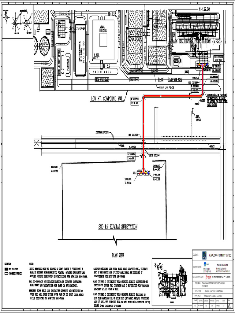 220kV XLPE Cable Layout Plan | PDF