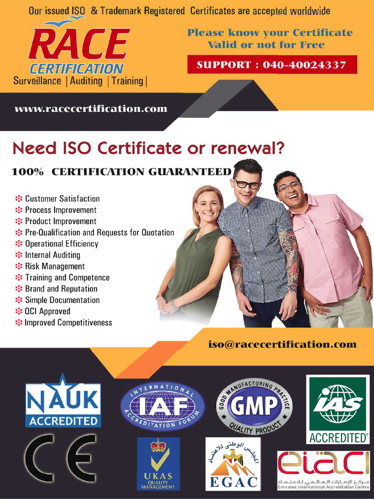 Race Certification Optimised Brochure | PDF