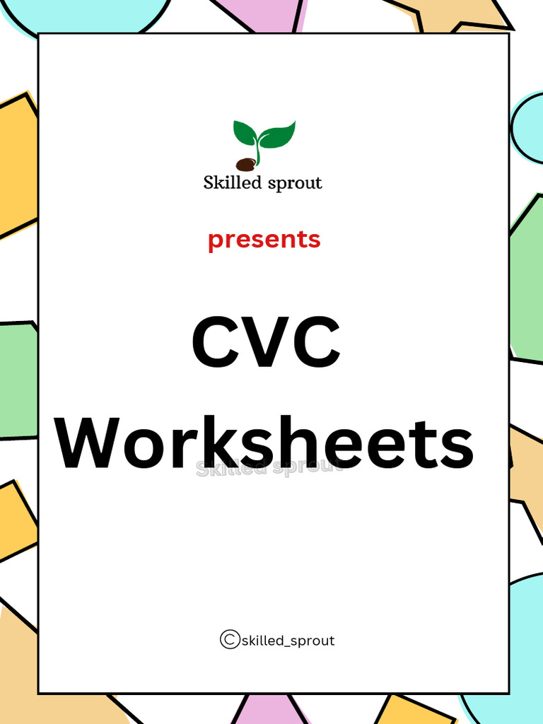 CVC Worksheets | PDF | Domestication | Zoology
