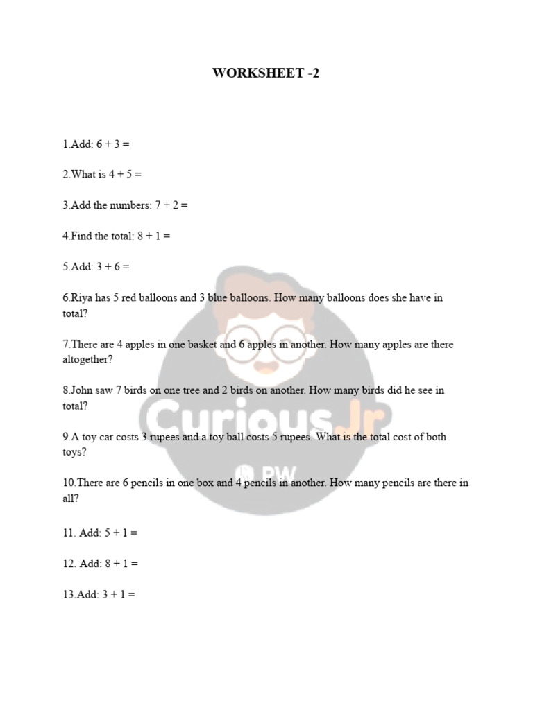 Grade 1 Day 1 Worksheet | PDF