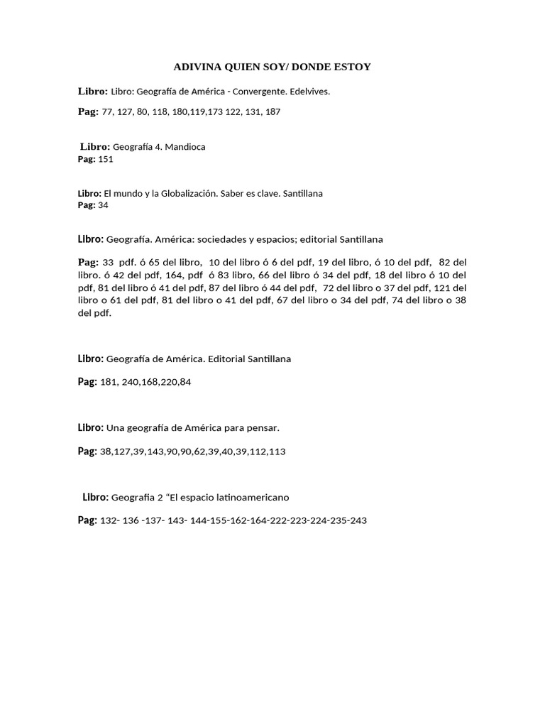 Adivina Quien Soy | PDF
