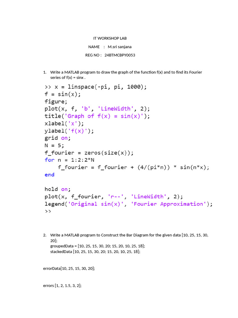 Matlab Submission - Gowtham | PDF