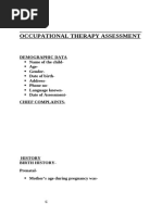 Occupational Therapy Evaluation Report | PDF