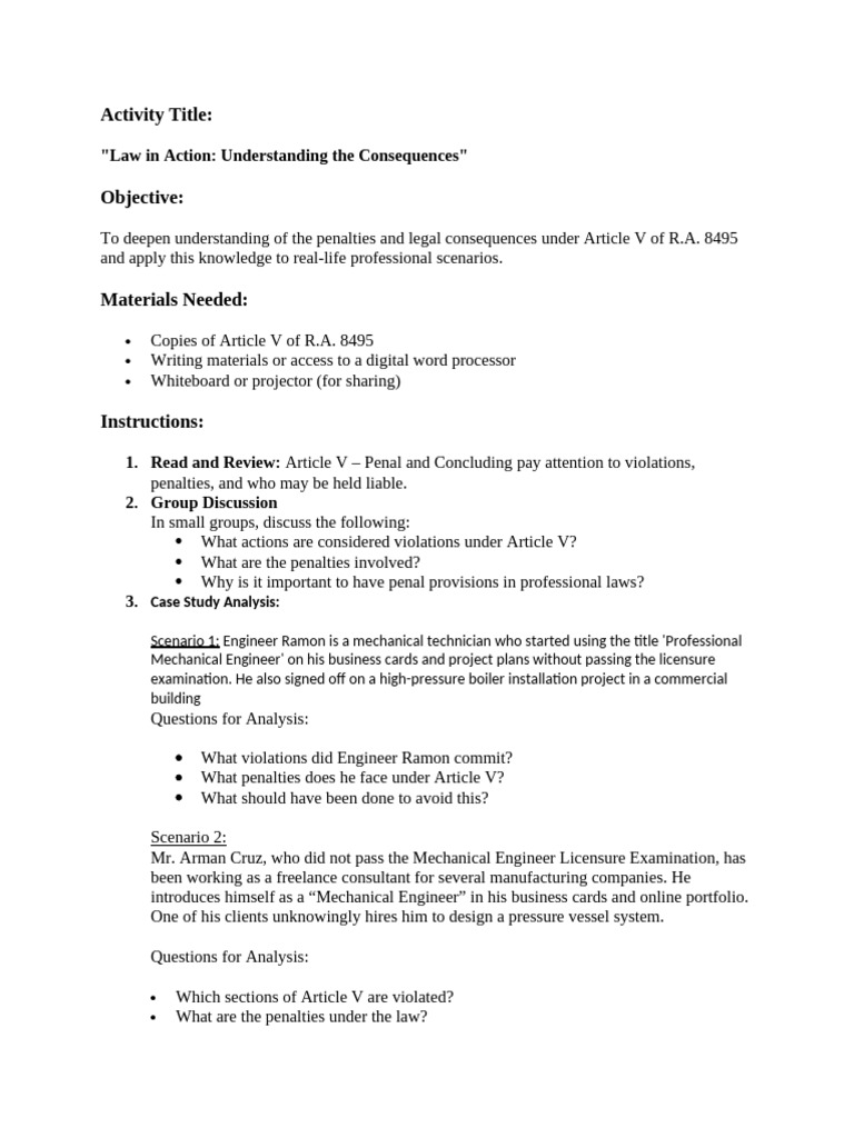 Activity Penal | PDF