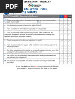 Life Saving Rules Bypassing Safety Controls Eng | PDF | Gases | Safety