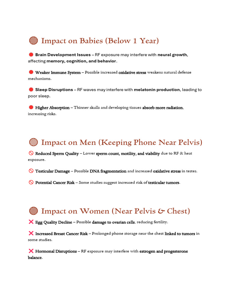 ? Report On RF Radiation Exposure Risks | PDF